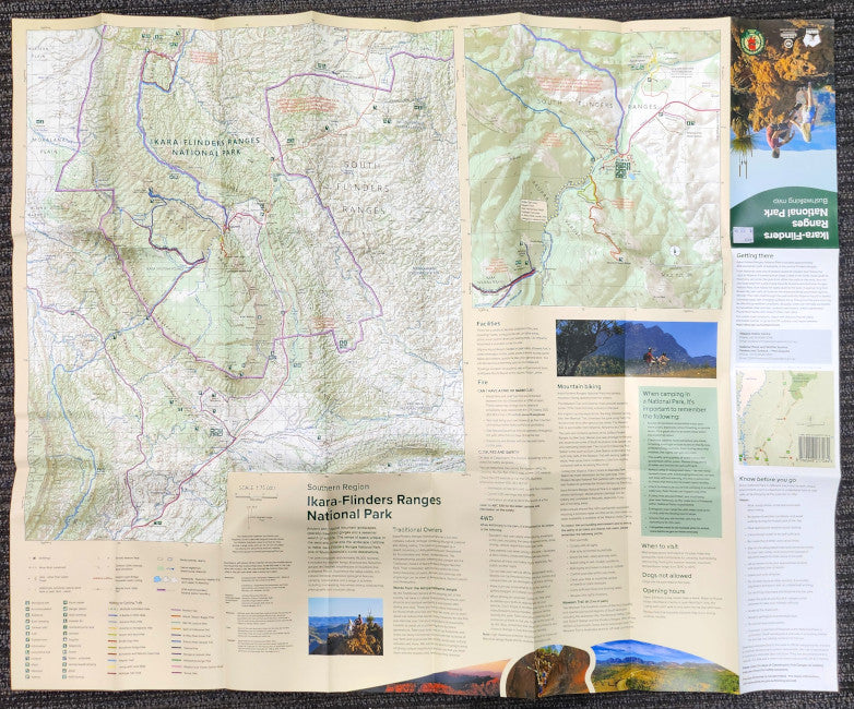 Ikara-Flinders Ranges National Park - Bushwalking Map – The Map Shop ...