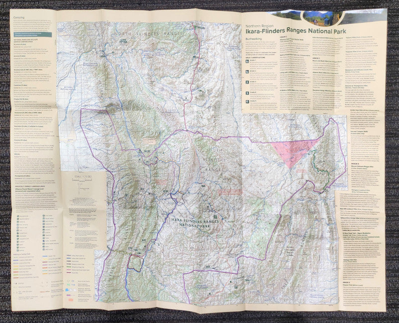 Ikara-Flinders Ranges National Park - Bushwalking Map – The Map Shop ...