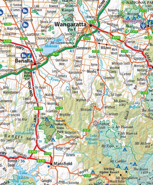 Meridian Maps - Victoria Touring Map – The Map Shop - Adelaide