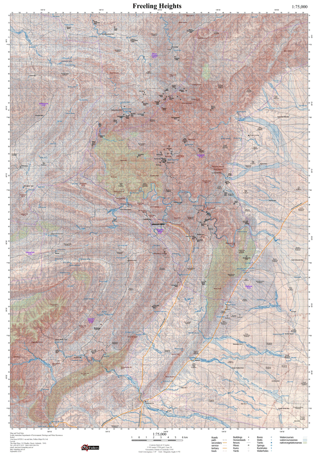 Freeling Heights topographic map – The Map Shop - Adelaide