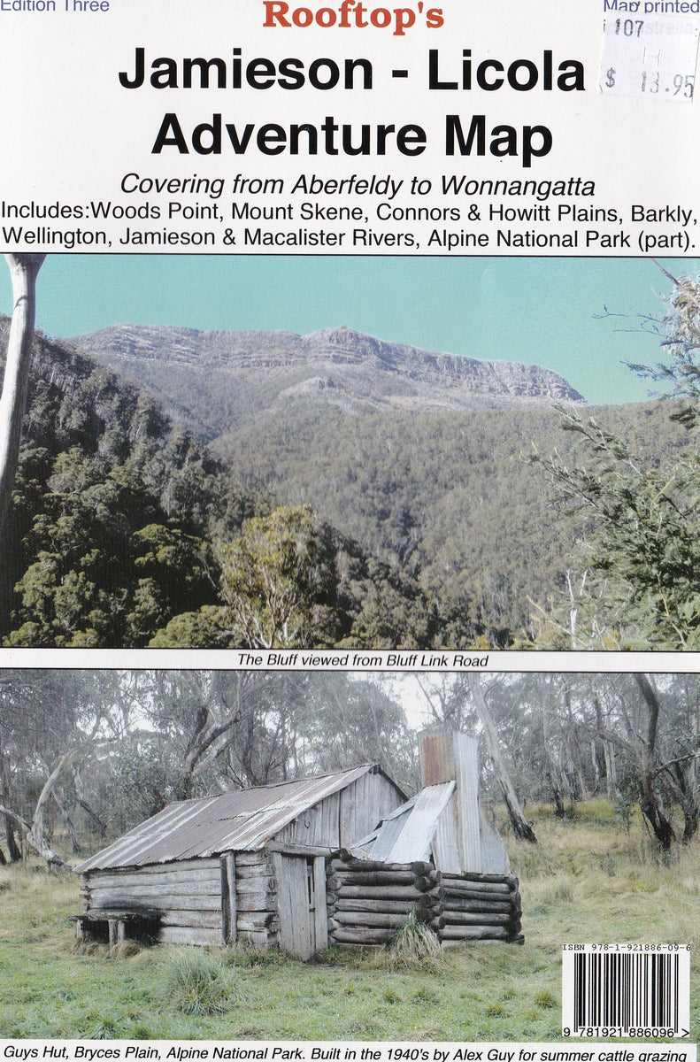 Rooftop Jamieson- Licola Adventure Map – The Map Shop - Adelaide