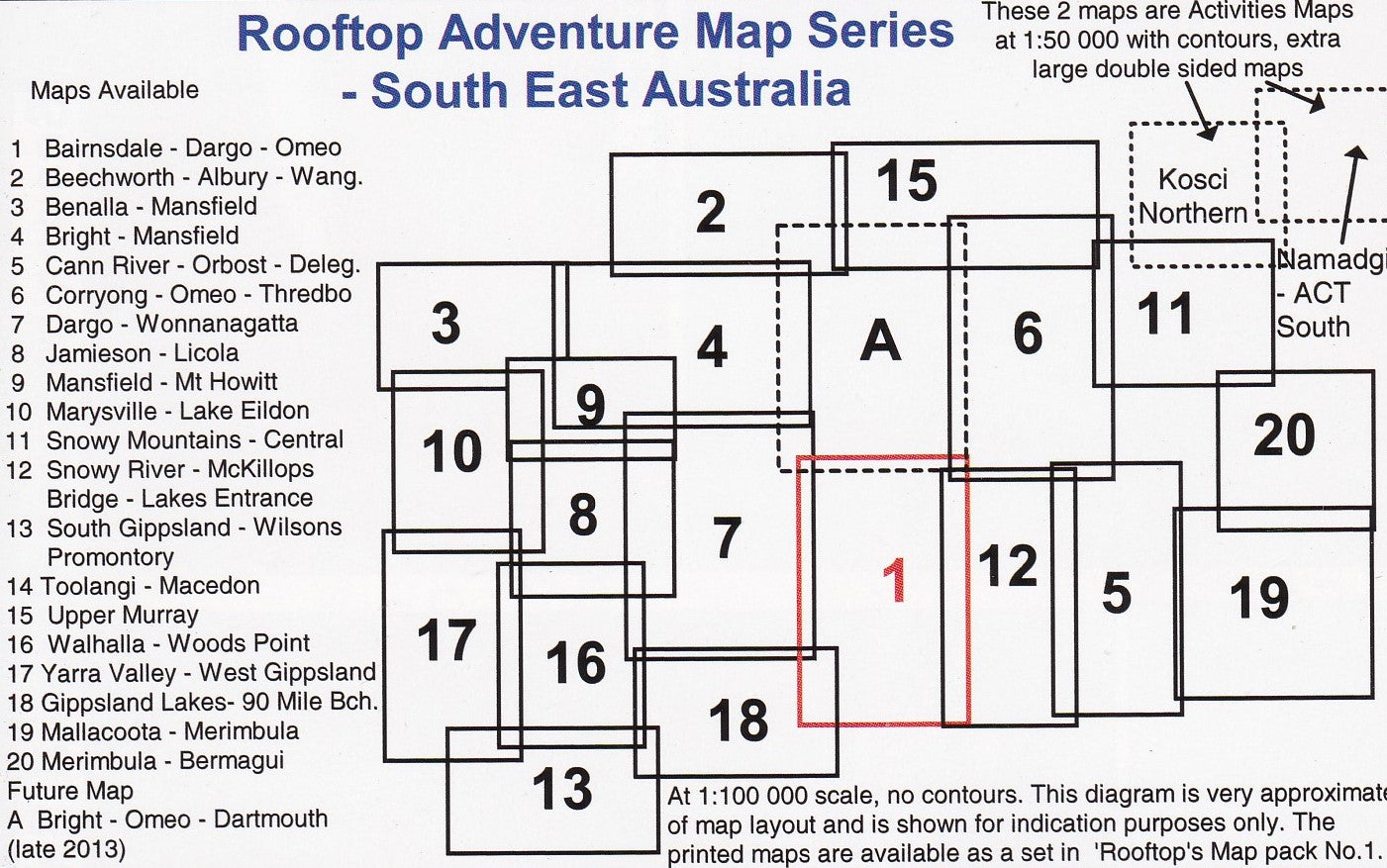Rooftop Jamieson- Licola Adventure Map – The Map Shop - Adelaide