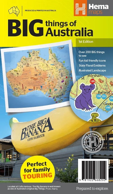 Big Things of Australia Map - Hema – The Map Shop - Adelaide