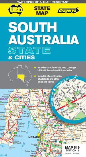 South Australia - UBD State and Cities Map – The Map Shop - Adelaide